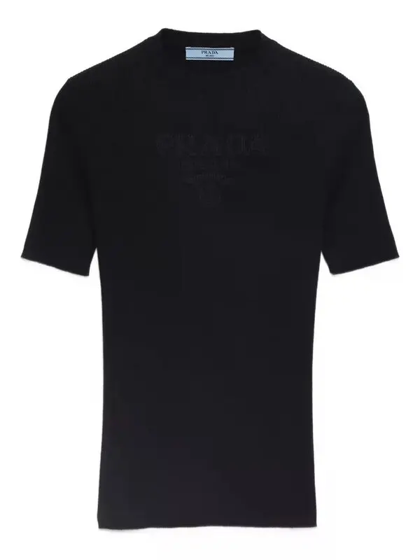 Prada Ribbed Cotton T-shirt
