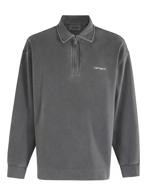 Carhartt Work In Progress Polo-neck Half-zip Sweatshirt - Grey