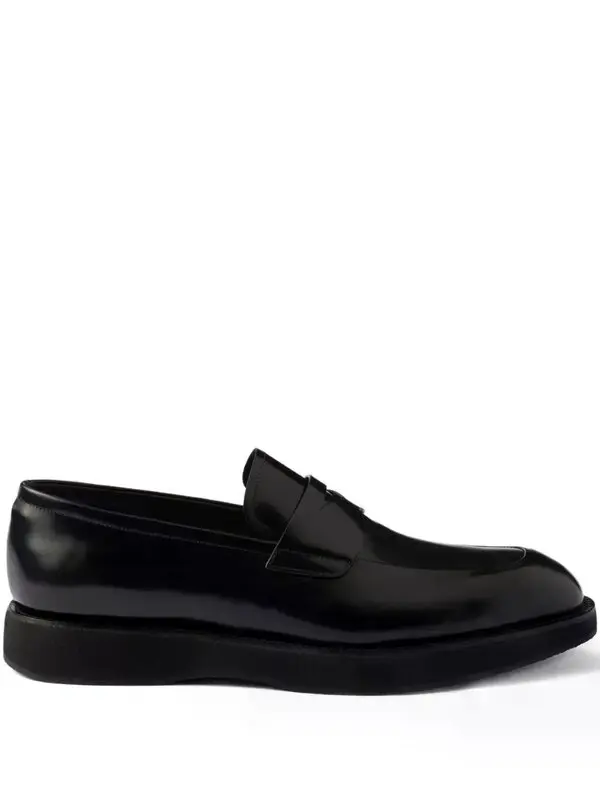 Prada Leather Penny Loafers
