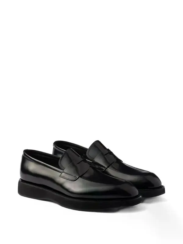 Prada Leather Penny Loafers