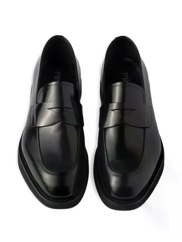 Prada Leather Penny Loafers