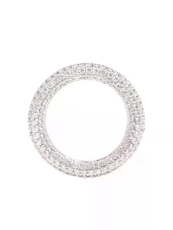 IZABEL DISPLAY Pave-set Cubic Zirconia Band Ring - Silver