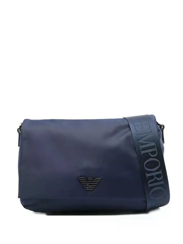 Emporio Armani Eagle-logo Messenger Bag - Blue