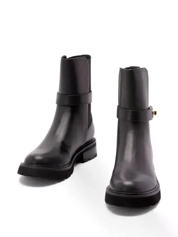 TWINSET Buckle-strap Leather Boots