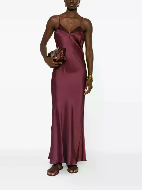 Twinset Lace-Trimmed Slip Dress In Purple - 26% Off | Editorialist