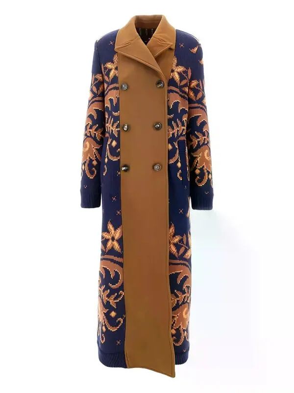 Etro Floral-pattern Double-breasted Coat
