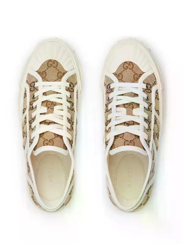 Gucci Gg Monogram Lace-up Sneakers