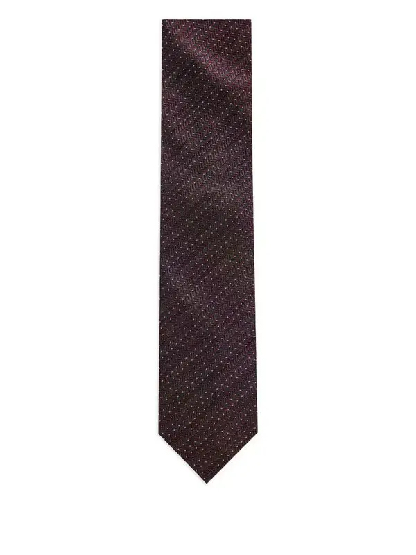 Corneliani Geometric Pattern Neck Tie - Black