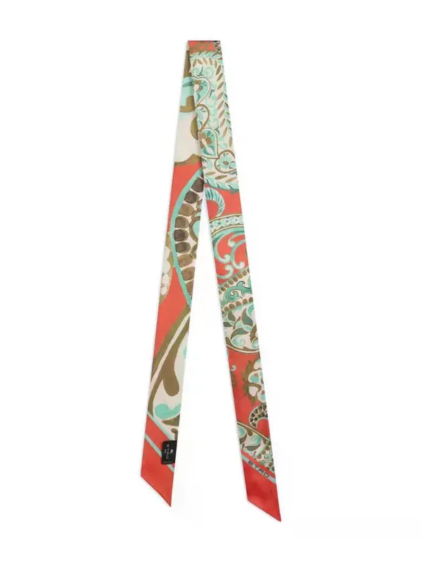 Etro Paisley Silk Scarf - Orange