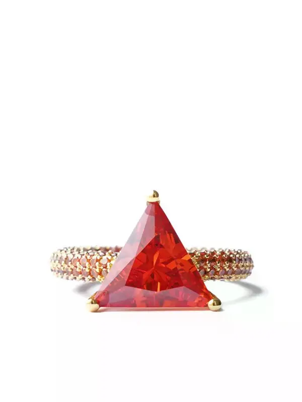 IZABEL DISPLAY Mega Triangle Gemstone Ring - Gold