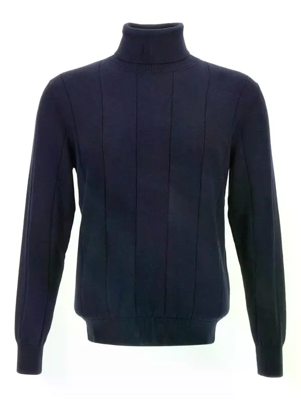 Eleventy Ribbed Turtleneck Sweater - Blue