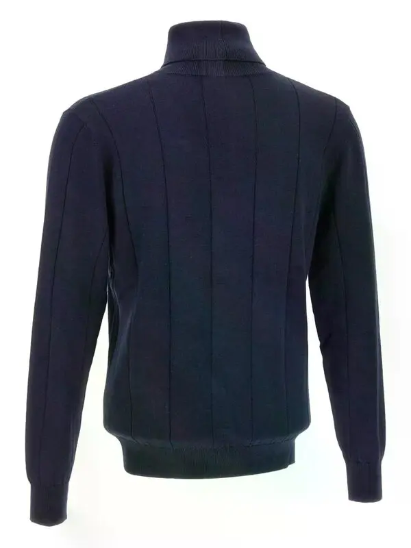 Eleventy Ribbed Turtleneck Sweater - Blue