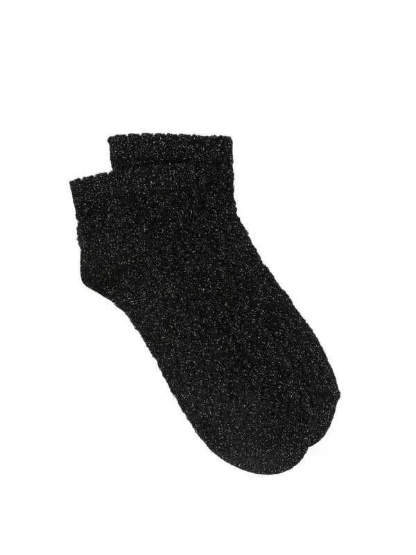ANT45 Glitter Ankle Socks - Black