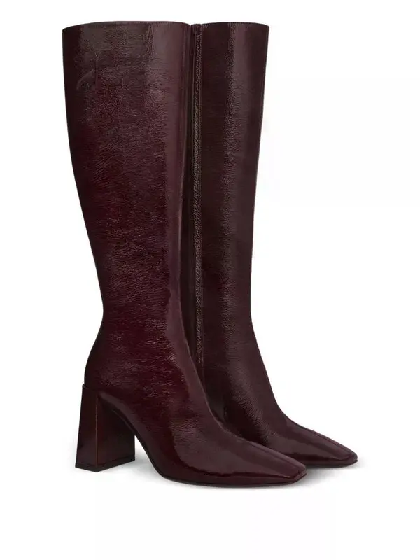 COURREGES 70mm Heritage Block-heel Knee-high Boots - Red
