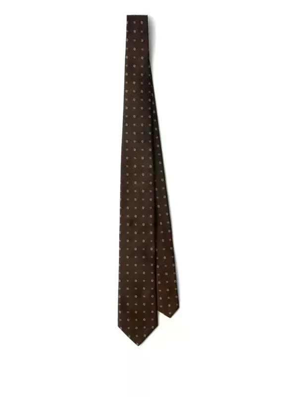 Prada Silk Neck Tie - Brown