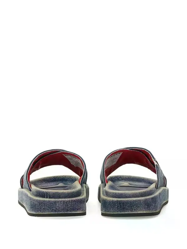 DIESEL Denim Cross-strap Slides