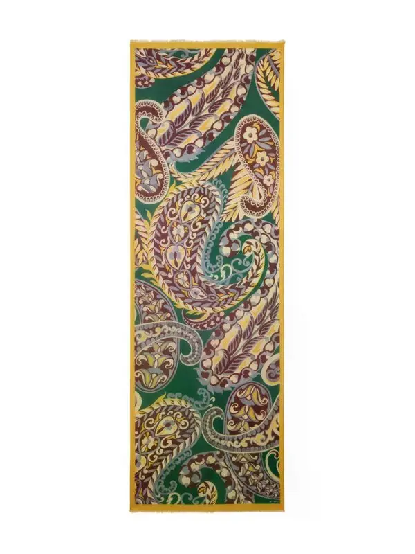 Etro Paisley Floral Scarf - Yellow