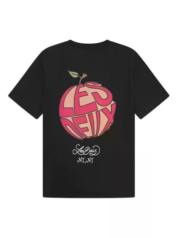 LES DEUX Apple-print Cotton T-shirt