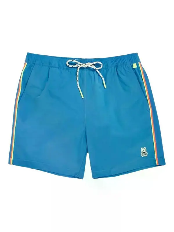 Psycho Bunny Side-stripe Swim Shorts - Blue