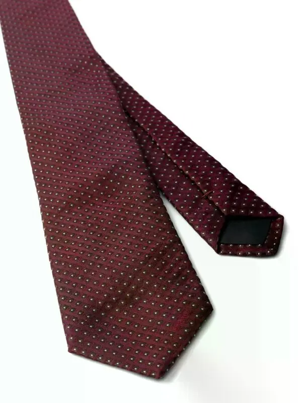 Prada Dot-pattern Neck Tie - Red