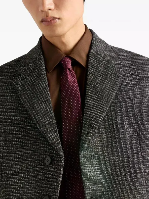 Prada Dot-pattern Neck Tie - Red