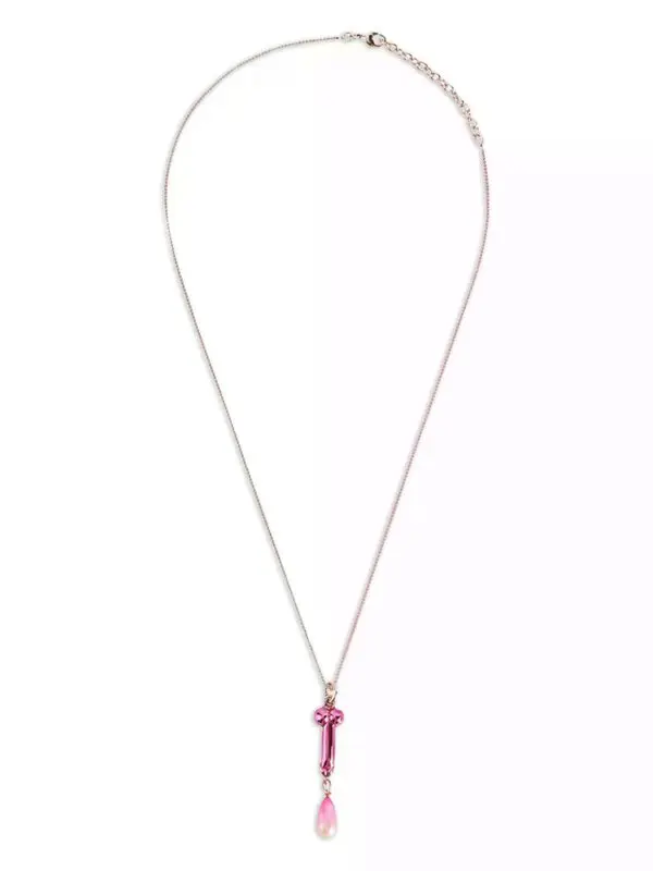Vivetta Crystal-embellished Drop Necklace - Silver