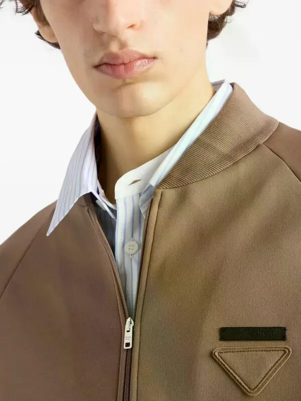 Prada Logo-patch Bomber Jacket