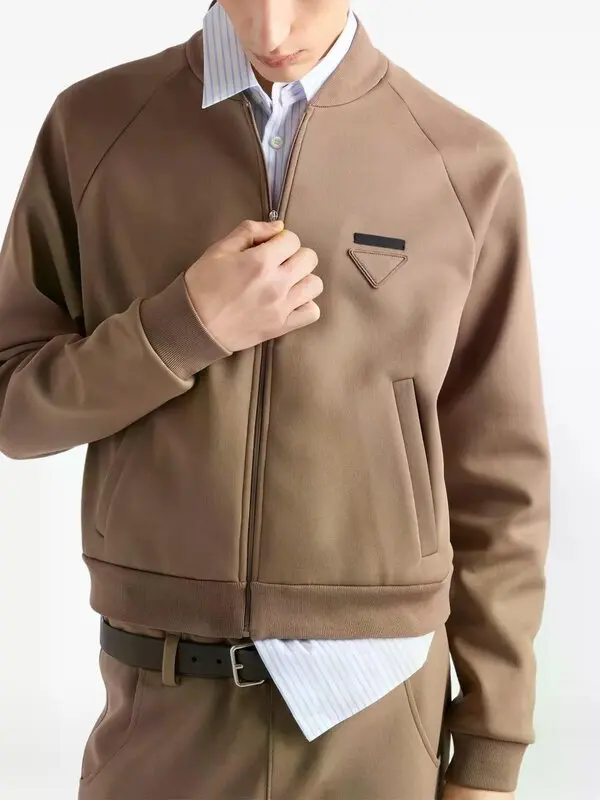 Prada Logo-patch Bomber Jacket