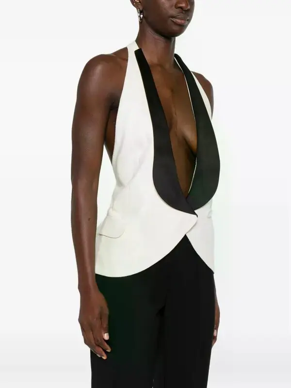 Christopher Esber Halterneck Contrast-panel Vest