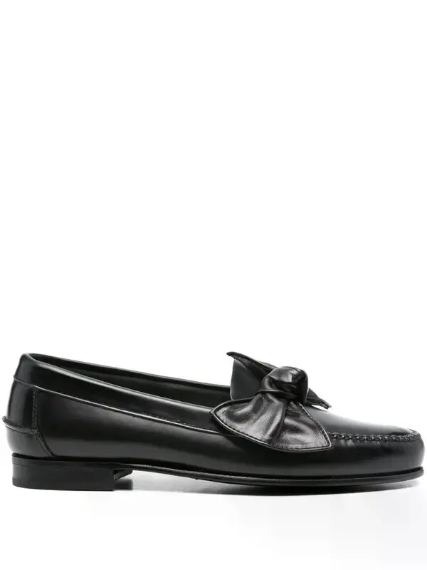 Hereu Bow-detail Loafers - Black