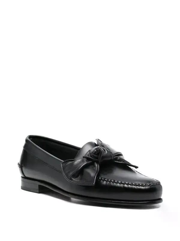 Hereu Bow-detail Loafers - Black