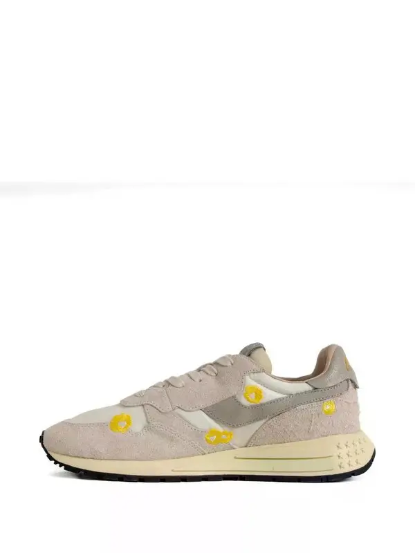 AUTRY Floral Embroidered Low-top Sneakers