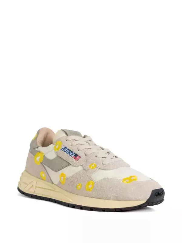 AUTRY Floral Embroidered Low-top Sneakers