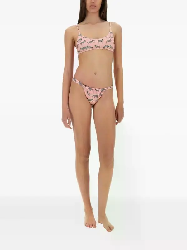 MC2 SAINT BARTH Zebra-print Bikini Top