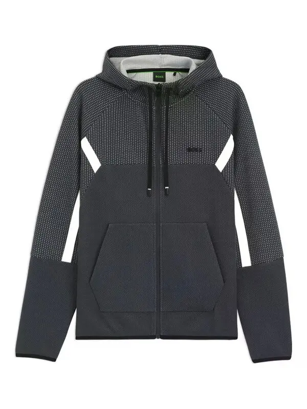 BOSS Paneled Zip-up Hoodie