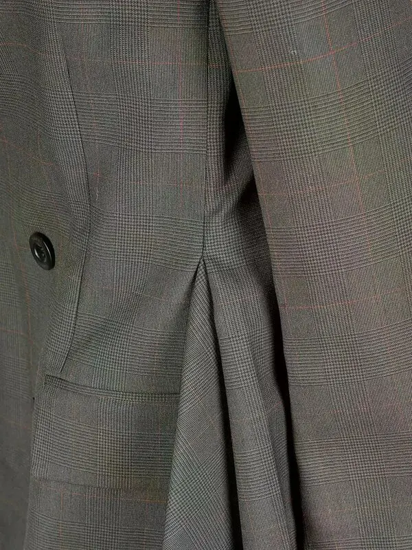 Sacai Double-breasted Checked Blazer