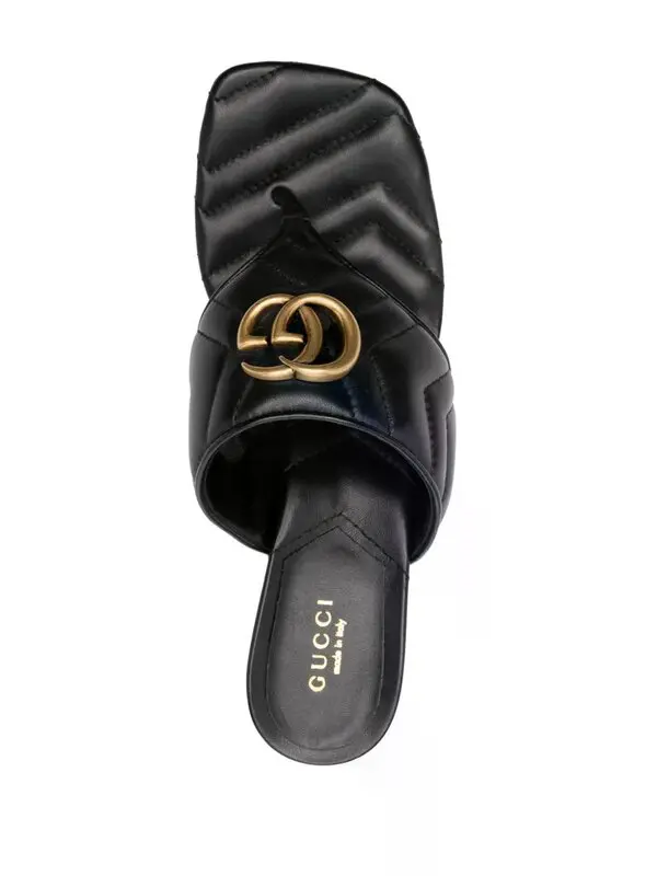 Gucci Double G Leather Sandals