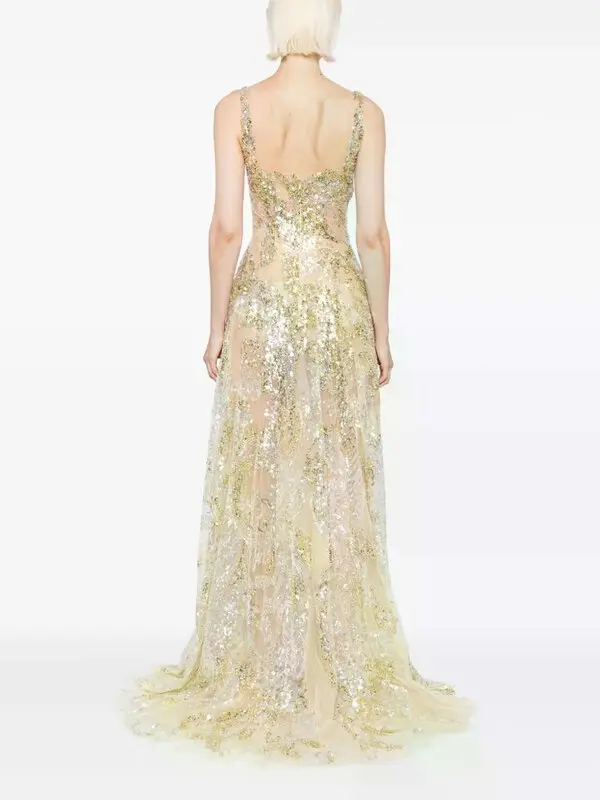 SAIID KOBEISY Embroidered Long Dress
