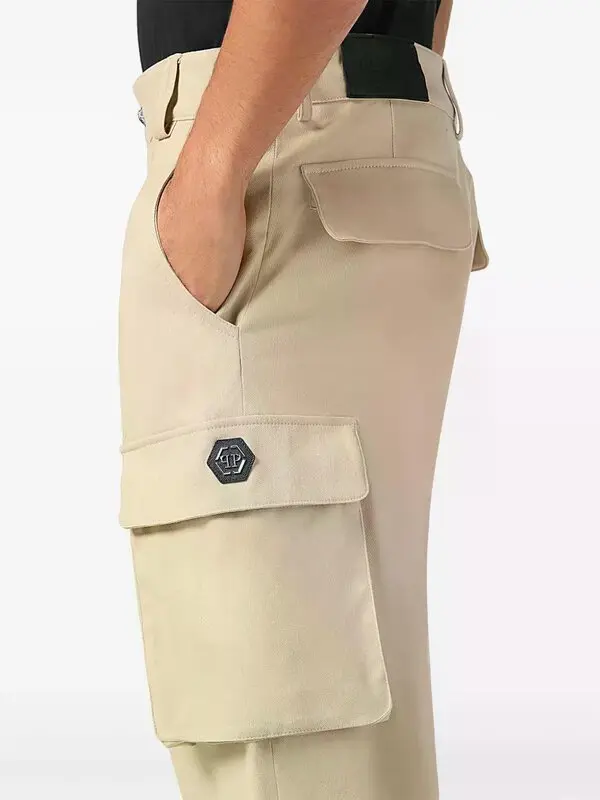 Philipp Plein Logo-plaque Cargo Trousers - Neutrals