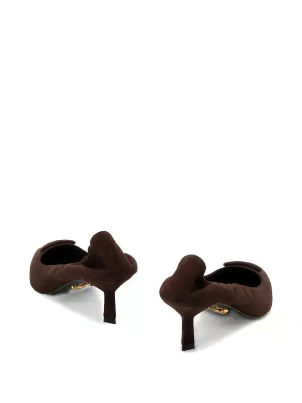 Prada Suede Pointed-toe Pumps - Brown