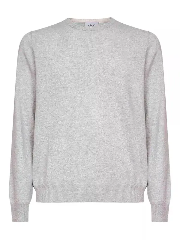 D4.0 Ribbed Crew-neck Sweater - Grey