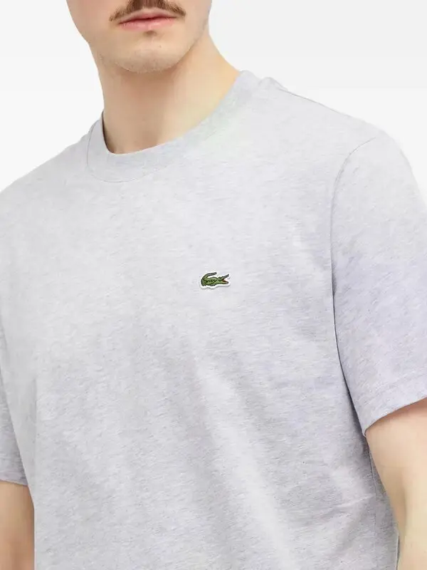 Lacoste Logo-patch Cotton T-shirt - Grey