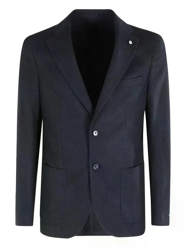 L.B.M. Cotton Patch-pocket Blazer - Blue