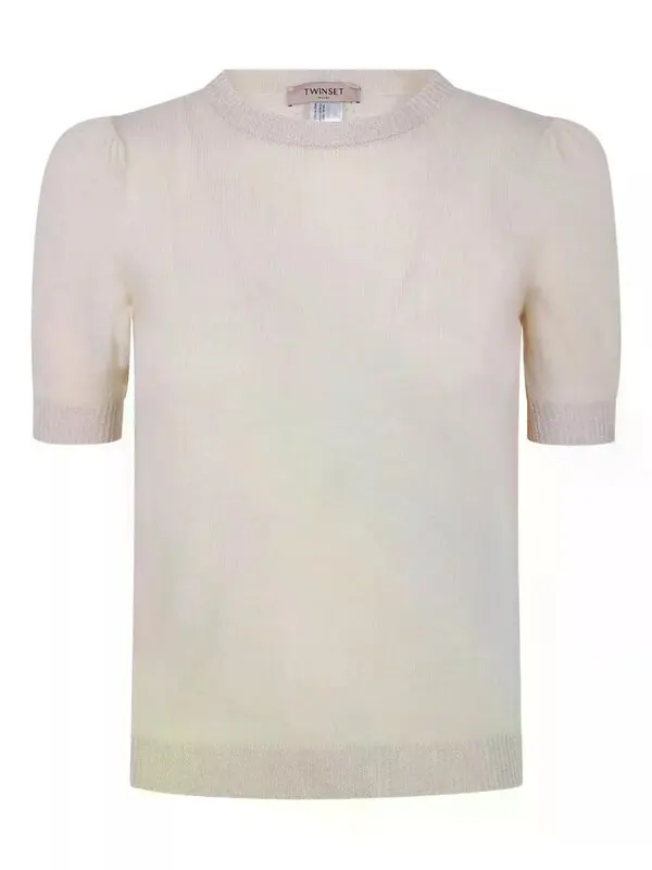 TWINSET Puff-sleeve Wool Sweater - Neutrals