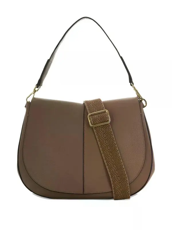 GIANNI CHIARINI Half-moon Pebbled Leather Shoulder Bag
