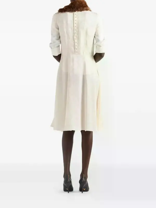 Prada Floral Jacquard Midi Dress