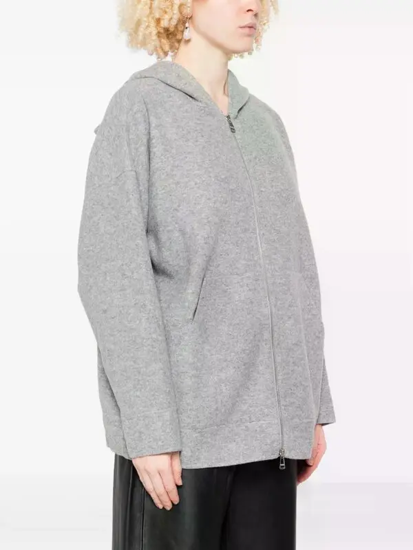Max Mara Zip-up Wool-blend Hoodie