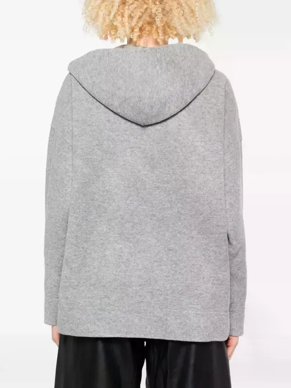 Max Mara Zip-up Wool-blend Hoodie