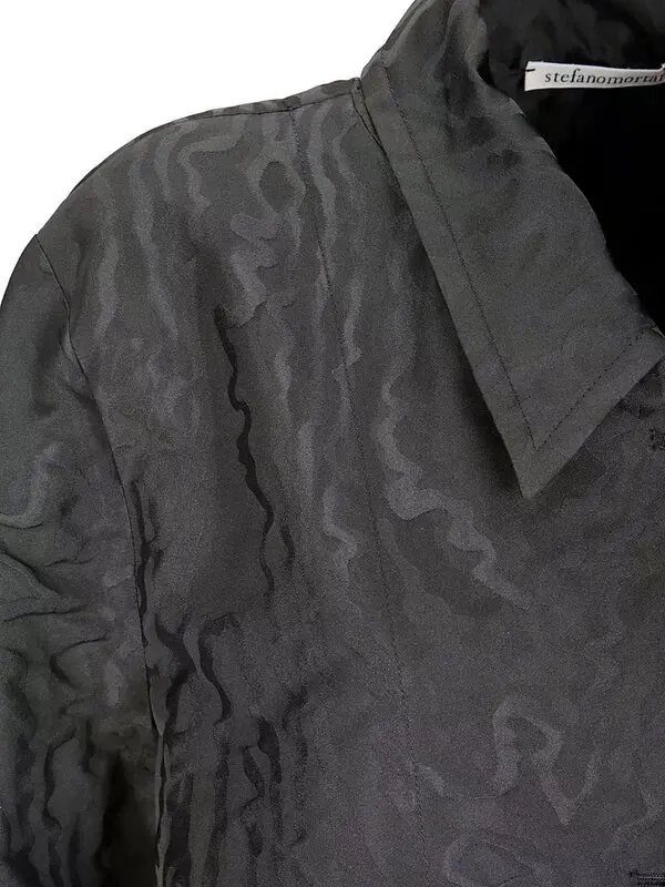 M.S.M. Textured Buttoned Trench Coat