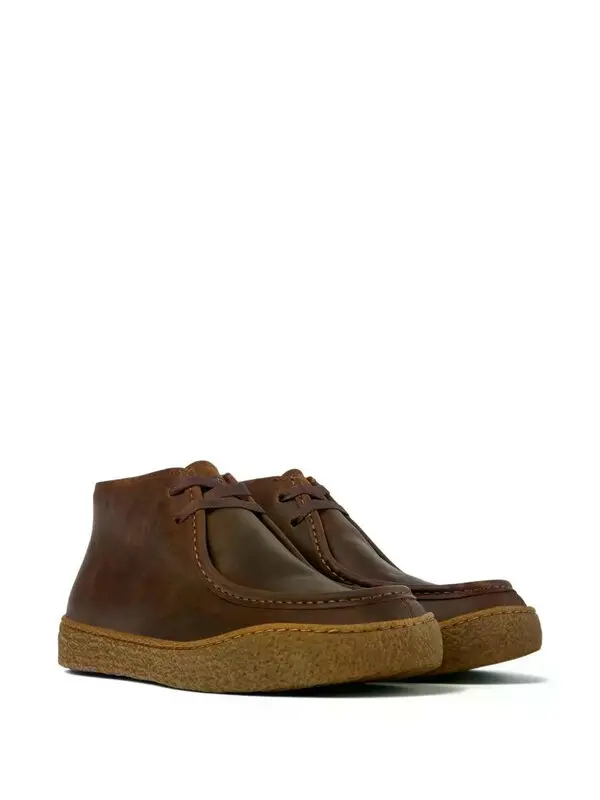 Camper Leather Lace-up Boots - Brown